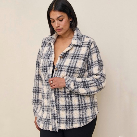 torrid | Jackets & Coats | Torrid Sherpa Button Front Shacket | Poshmark